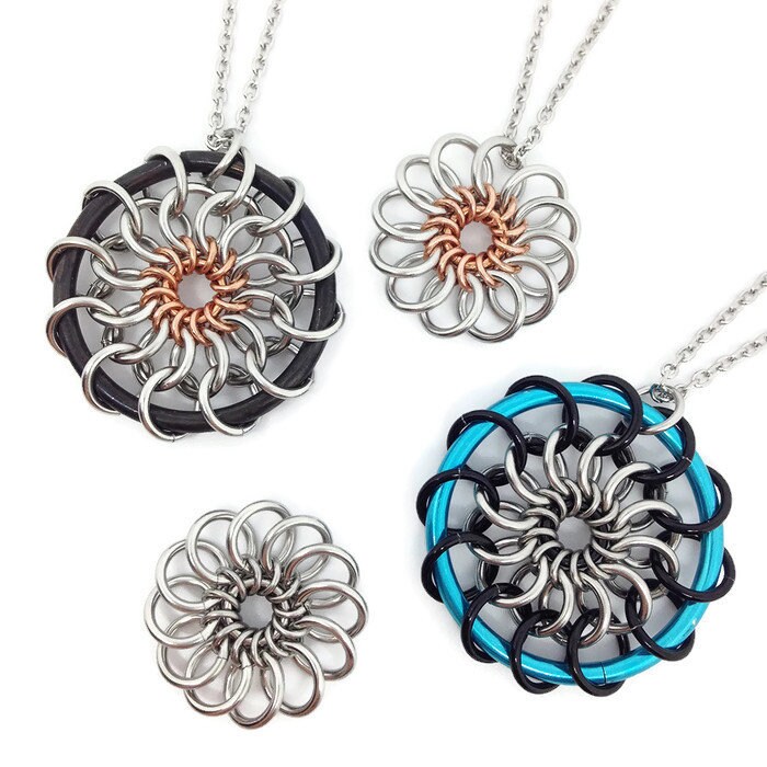 Mandala Chain Maille Tutorial Pendant Tutorial DIY - Etsy