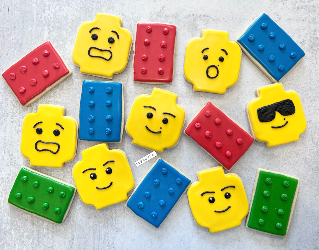 Lego Cookies| Sugar Cookies, Perfect for Birthdays of All Ages - Etsy