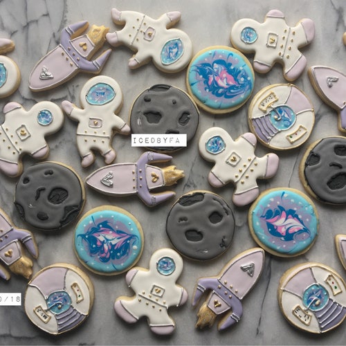 Space Cookies Astronauts Cookies Rocketship Cookies Sugar - Etsy