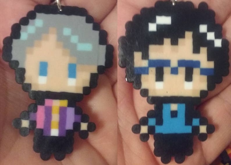 Anime/Video Game Pixel Keychains | Etsy