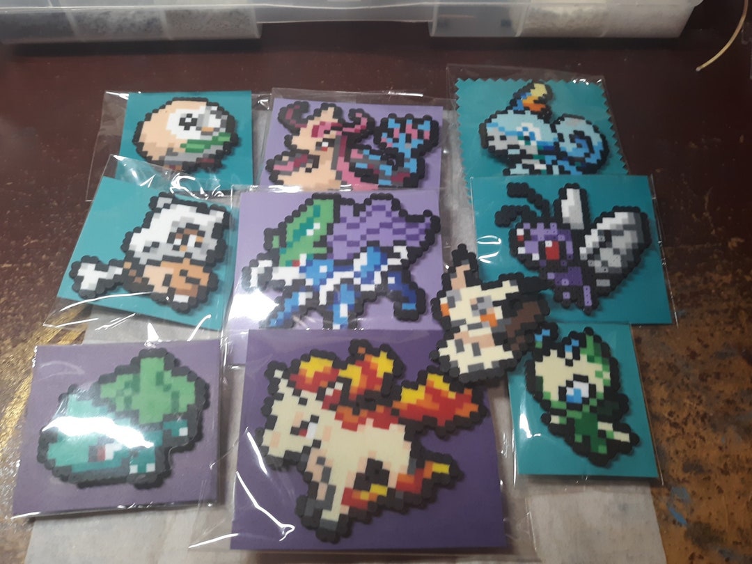 Custom Pokemon Mini Perler Pins - Etsy