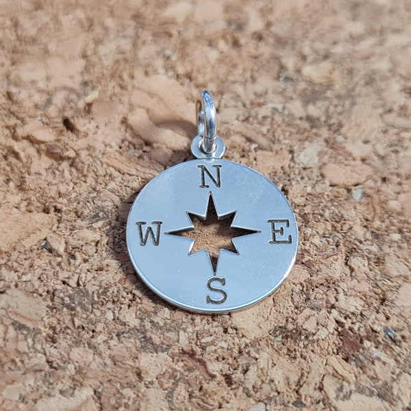 Compass Charm - Etsy