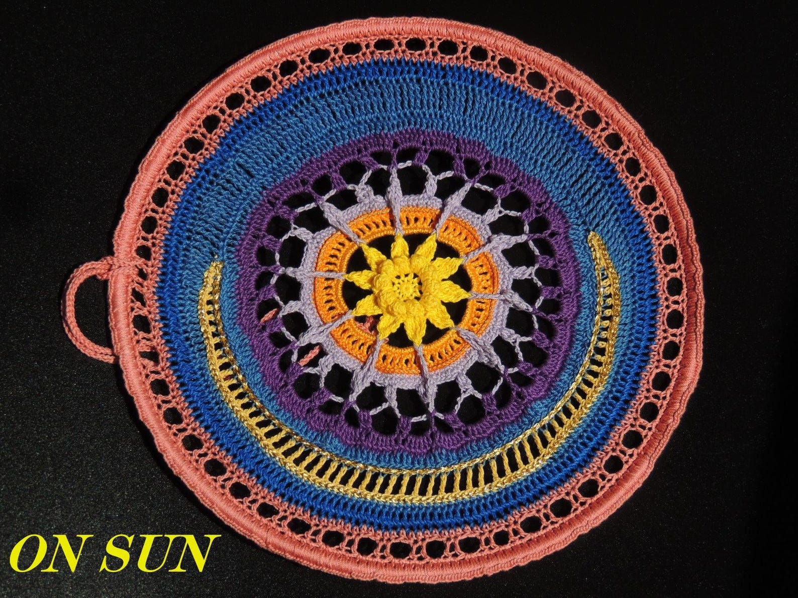 Crochet Sun and Moon Mandala, Dream Catcher, Mandala, Wall Decor, Home ...
