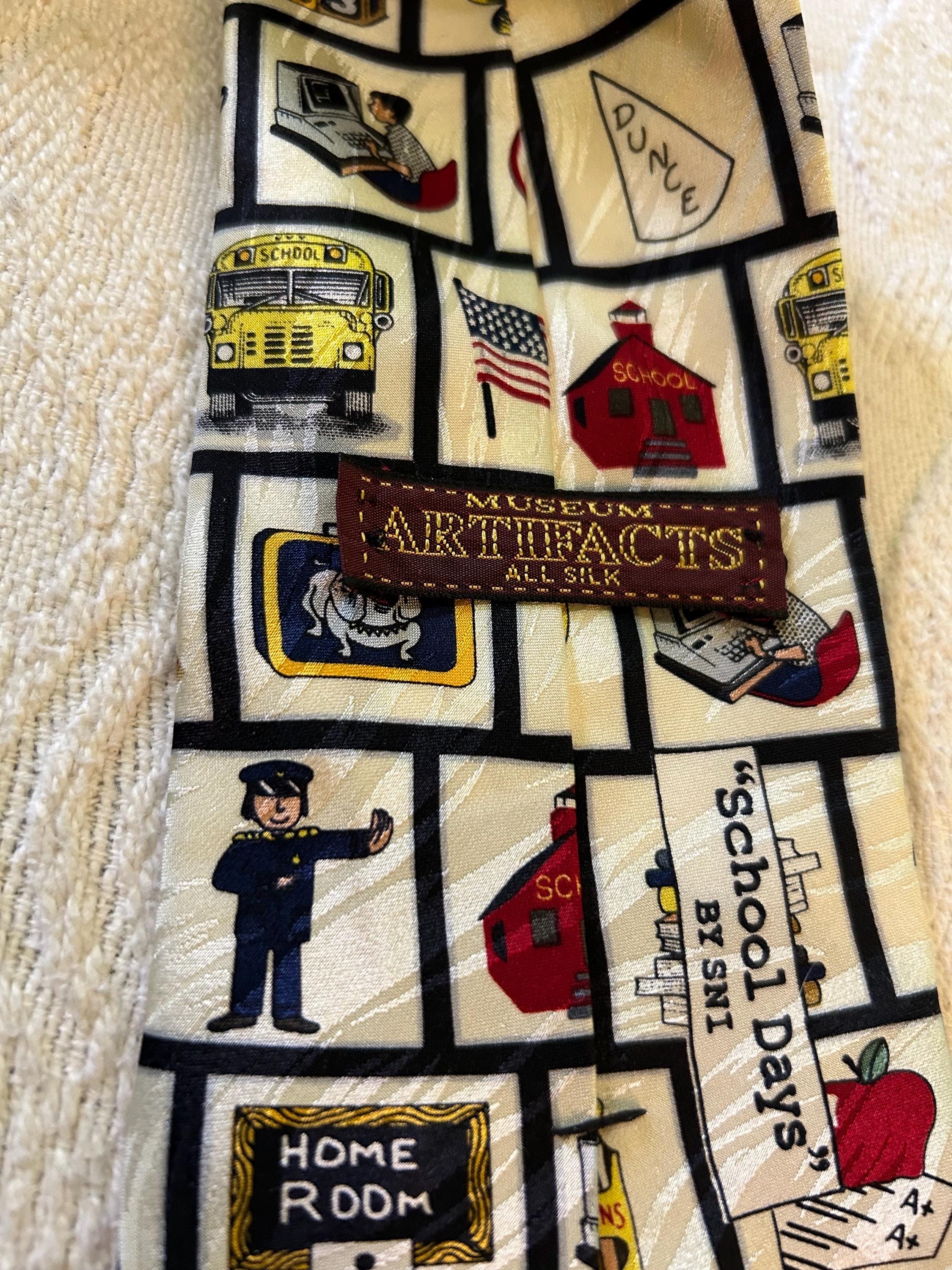 Museum Artifacts 'school Days' Men’s Tie - Etsy