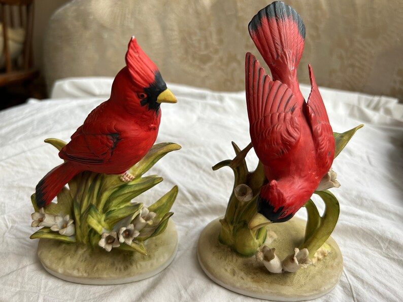 Vintage Lefton Cardinal Figurines - Etsy