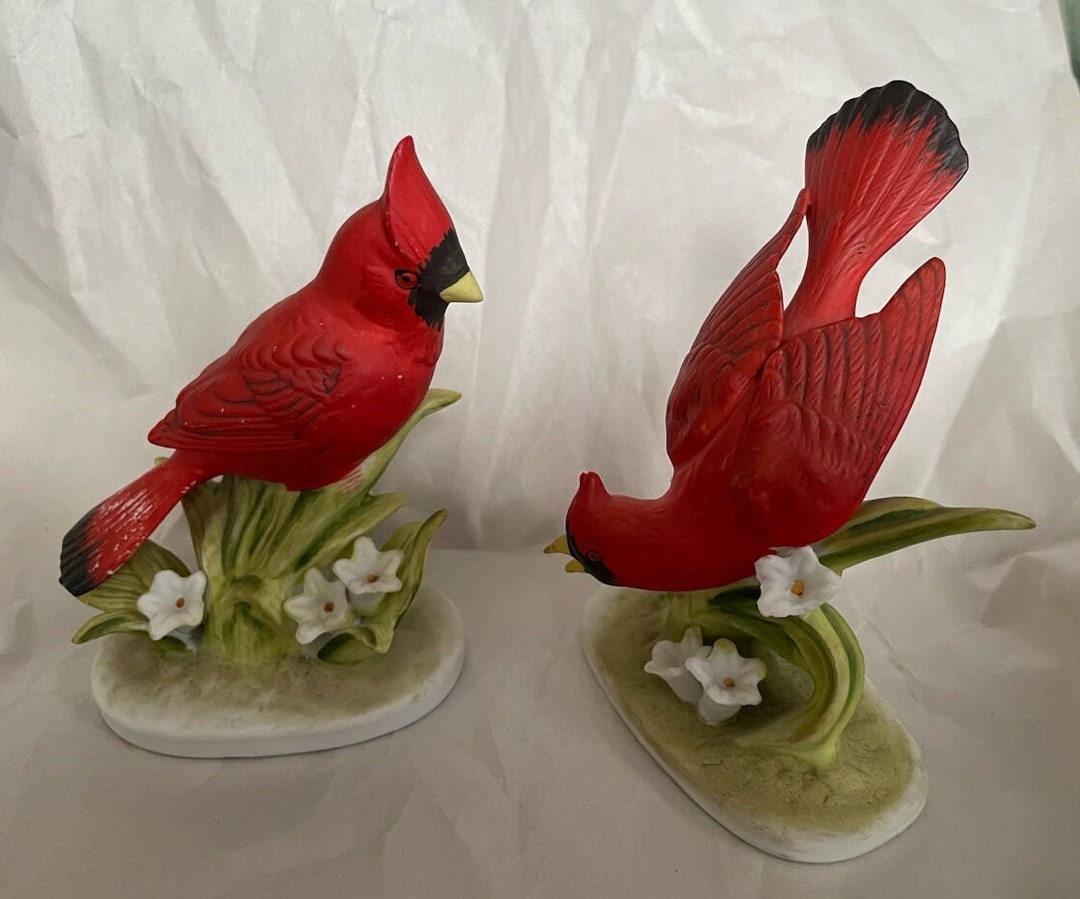 Vintage Lefton Cardinal Figurines - Etsy