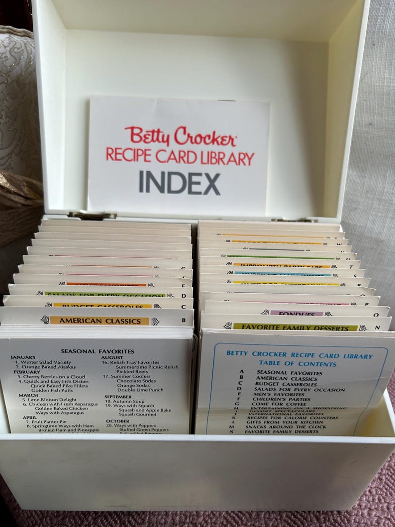 Vintage 1970s Betty Crocker Recipe Library - Etsy