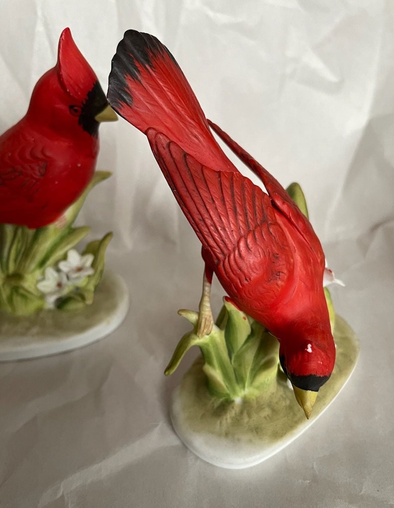 Vintage Lefton Cardinal Figurines - Etsy