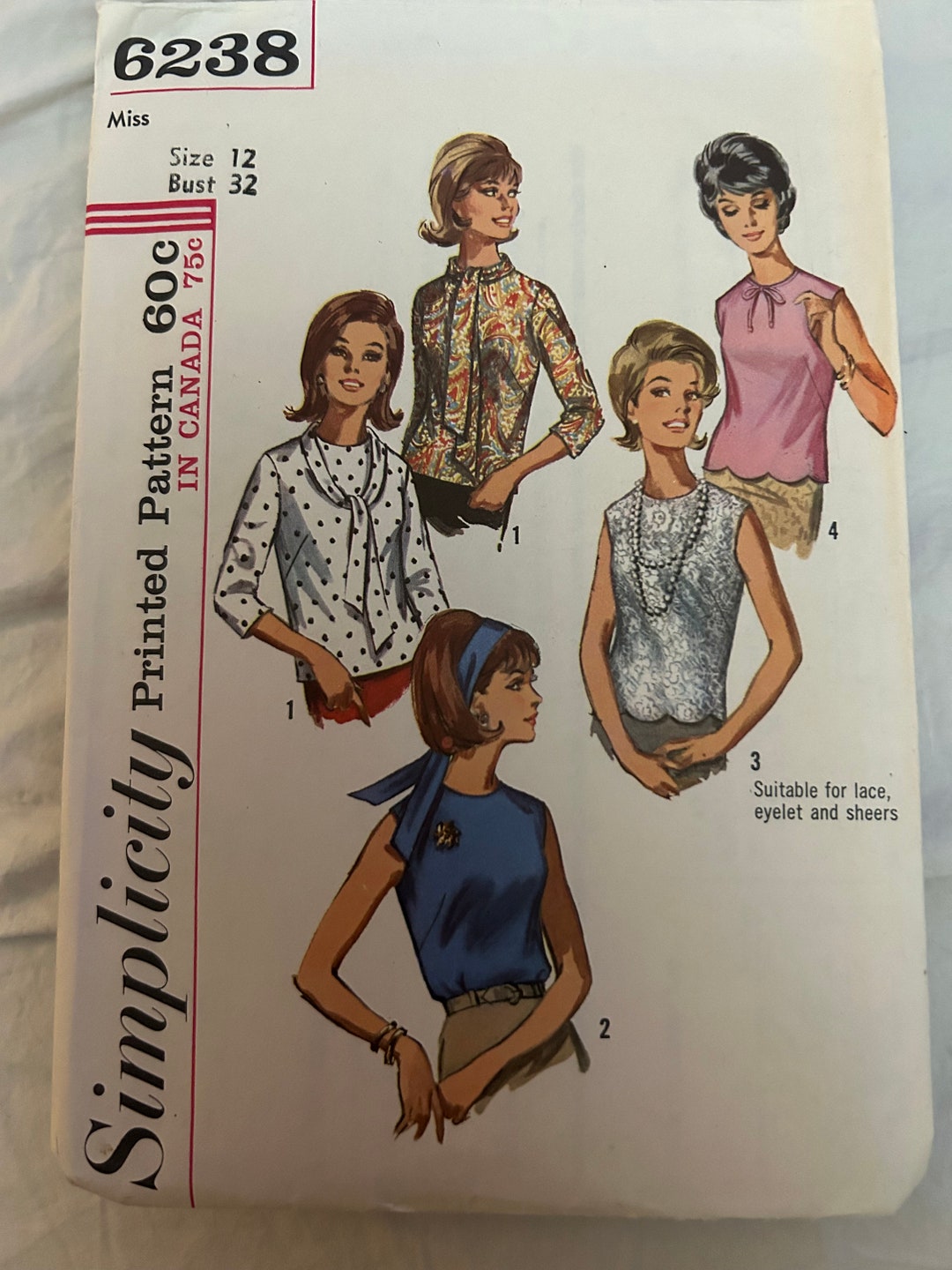 Vintage Simplicity Sewing Pattern 6238 - Etsy