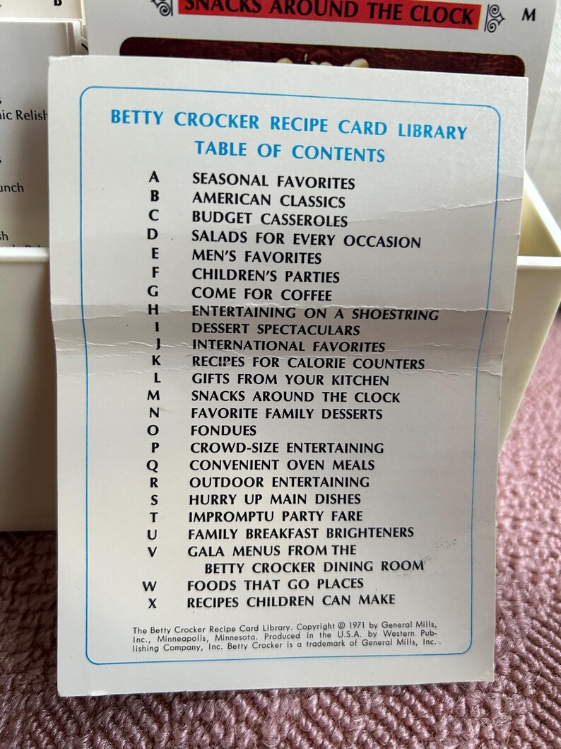 Vintage 1970s Betty Crocker Recipe Library - Etsy