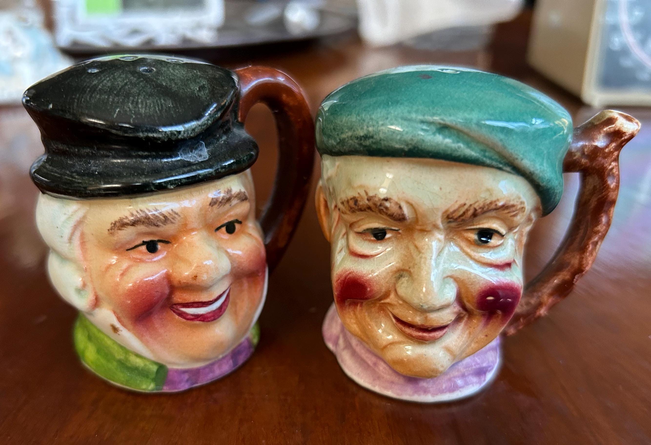 Old Men Salt & Pepper Shaker Set Kitchen Kitsch - Etsy