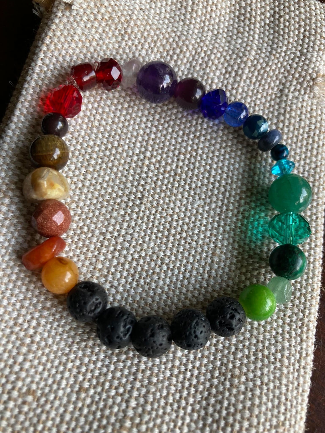 Solid Healing Stone Lava-chakra Aromatherapy Bracelet - Etsy