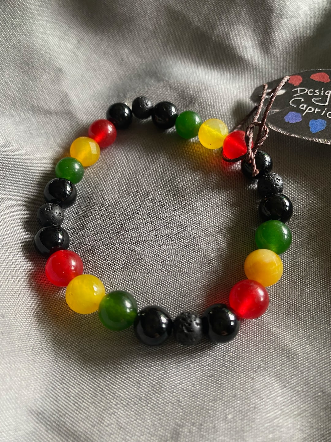 Solid Healing Stone Rasta Bracelet and Brocelets - Etsy