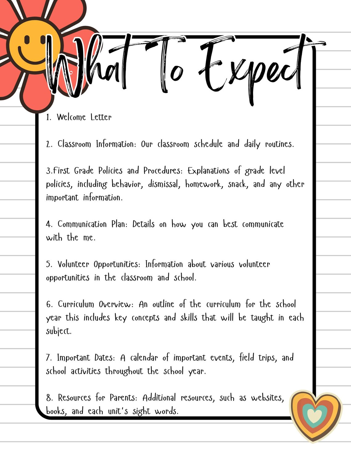 Back-to-school Parent Communication Packet - Comp Book - Etsy Canada