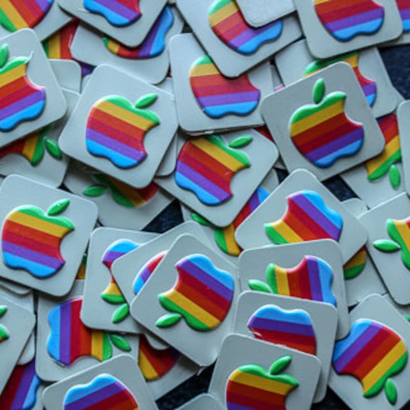 Apple Logo Sticker - Etsy