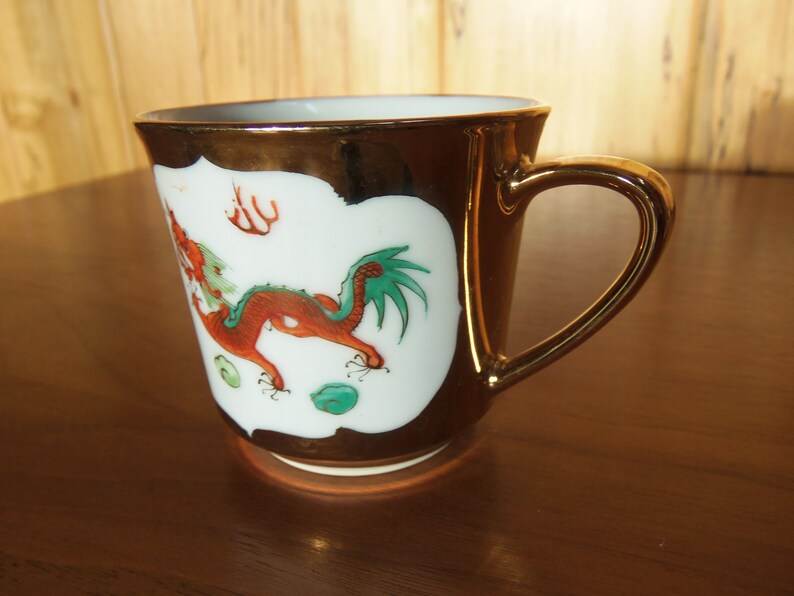 Vintage Chinese Dragon Phoenix Tea Cups - Etsy