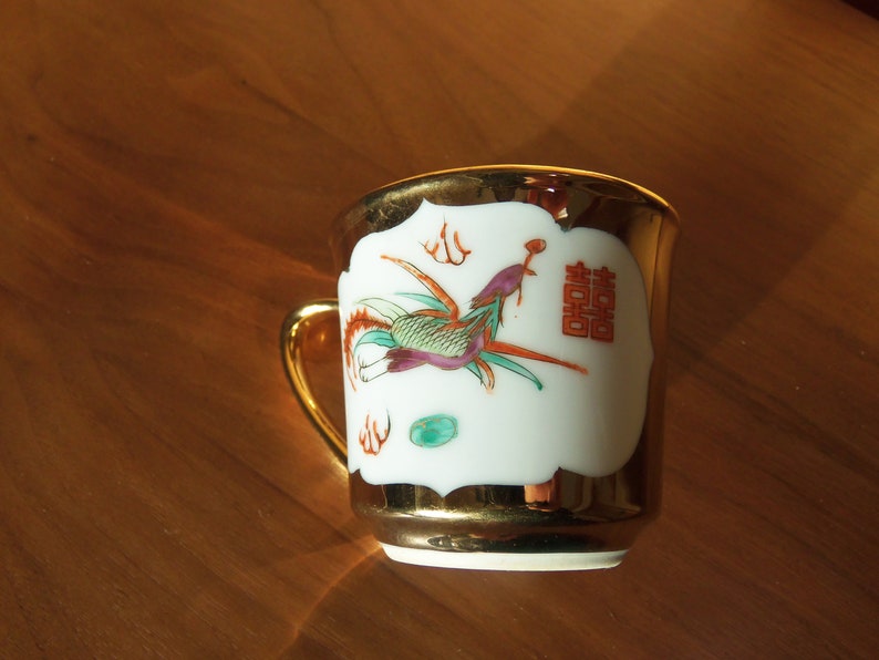 Vintage Chinese Dragon Phoenix Tea Cups - Etsy