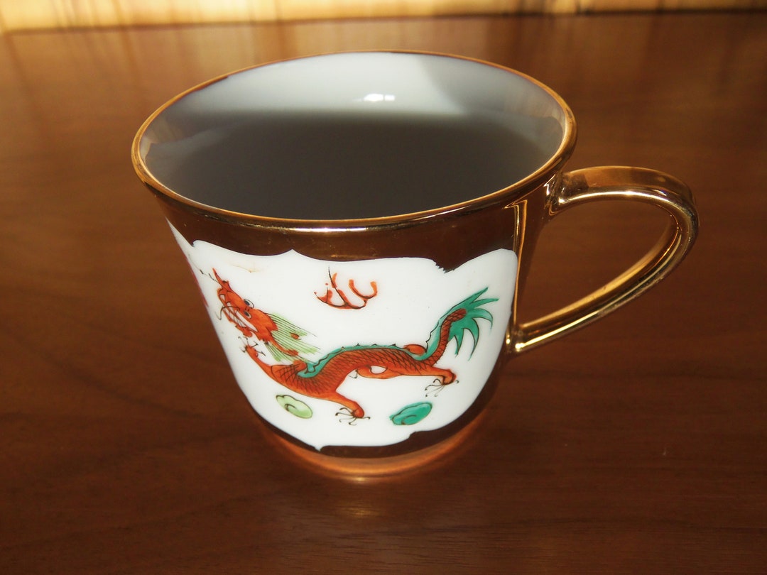 Vintage Chinese Dragon Phoenix Tea Cups - Etsy