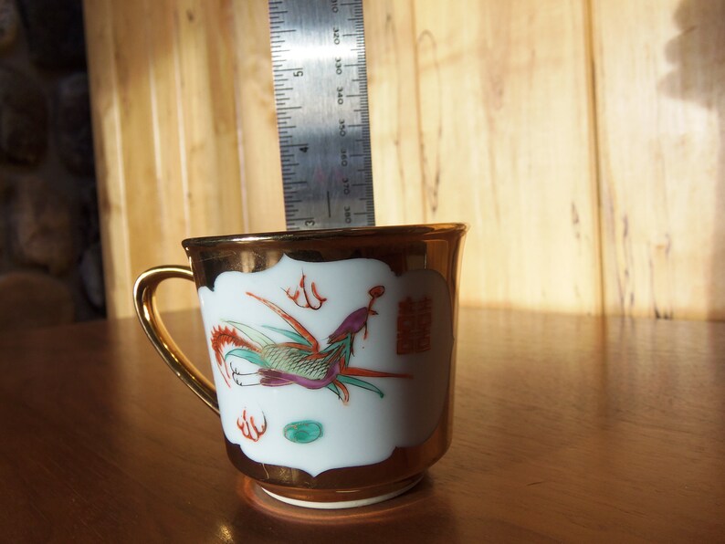 Vintage Chinese Dragon Phoenix Tea Cups - Etsy