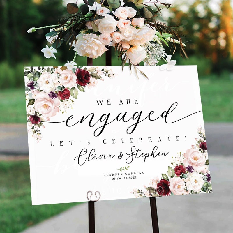 Engagement Signs for Party - Etsy