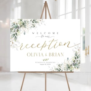 Reception Welcome Sign, Wedding Reception Sign, Wedding Welcome Sign ...