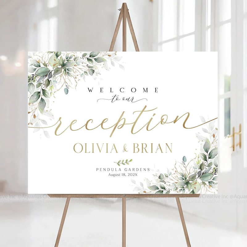 Reception Sign - Etsy