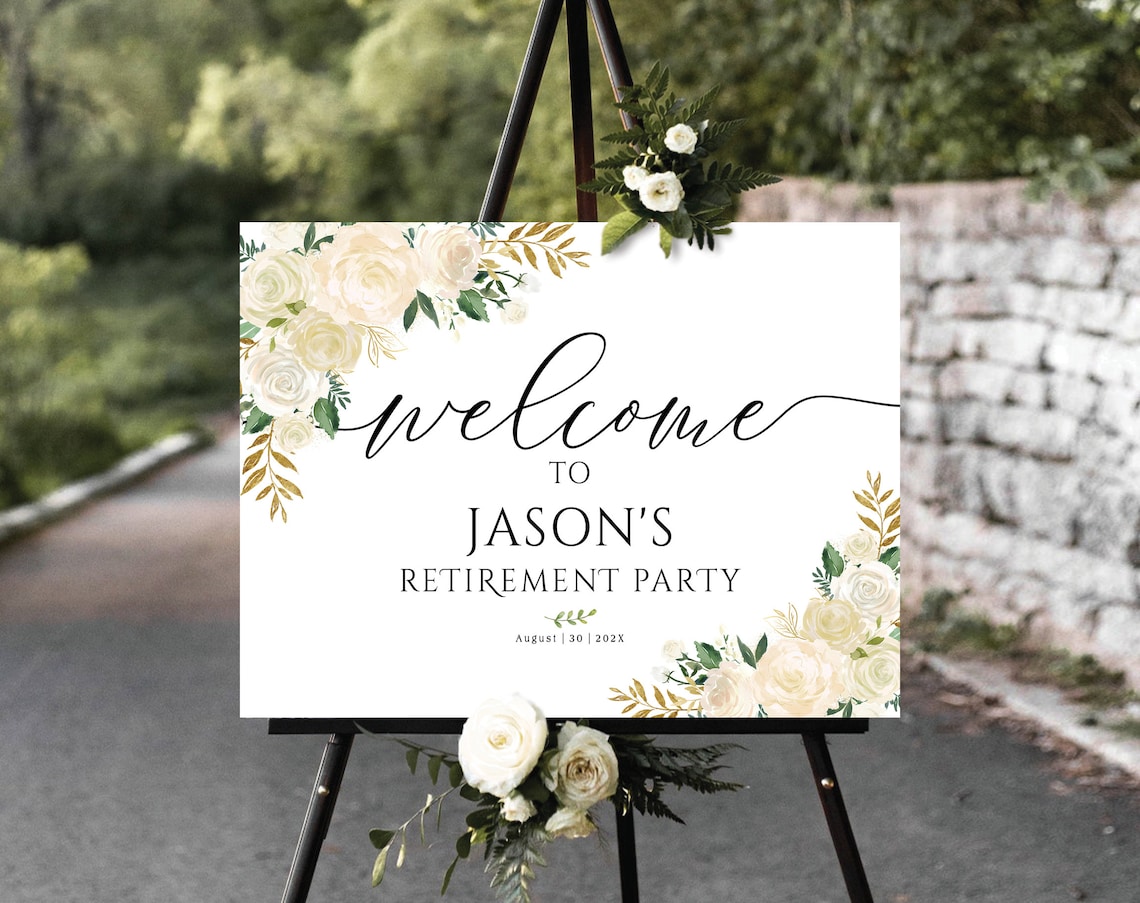 Retirement Party Sign Retirement Welcome Sign Retirement - Etsy