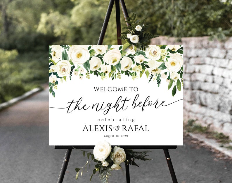 Rehearsal Dinner Sign, Rehearsal Signs, the Night Before Rehearsal ...