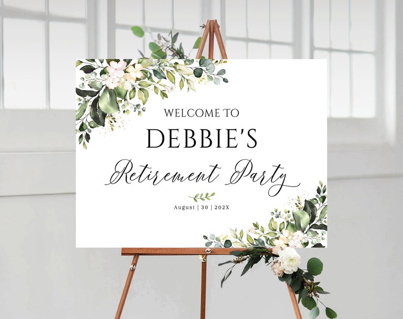 Retirement Party Sign Retirement Welcome Sign Retirement - Etsy