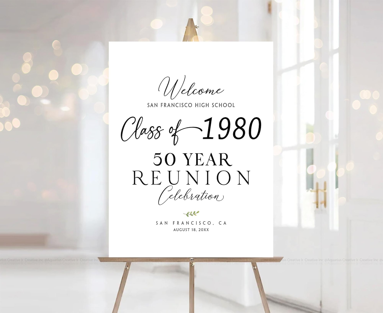 Reunion Welcome Sign, Class Reunion Welcome Sign, 50th Class Reunion ...