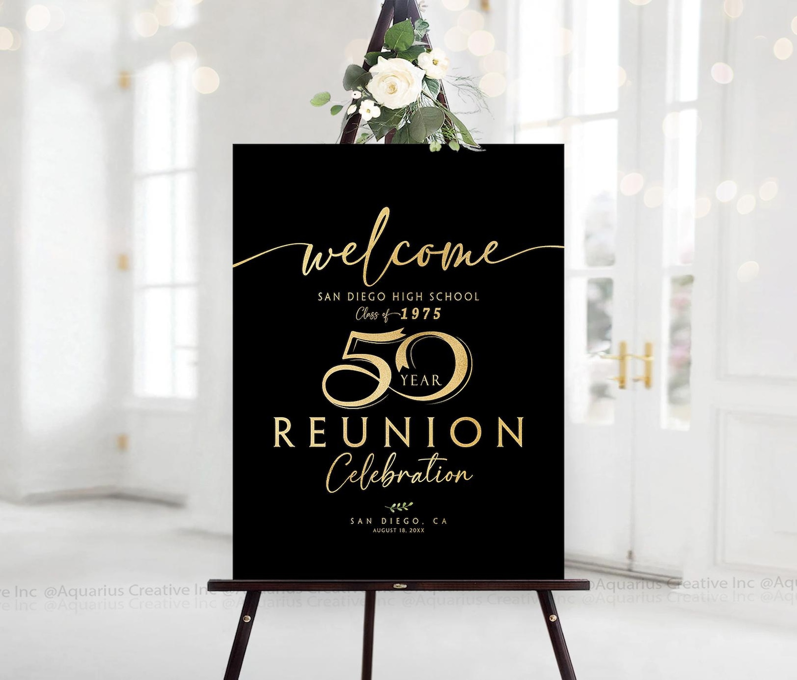 Reunion Welcome Sign, Class Reunion Welcome Sign, 50th Class Reunion ...