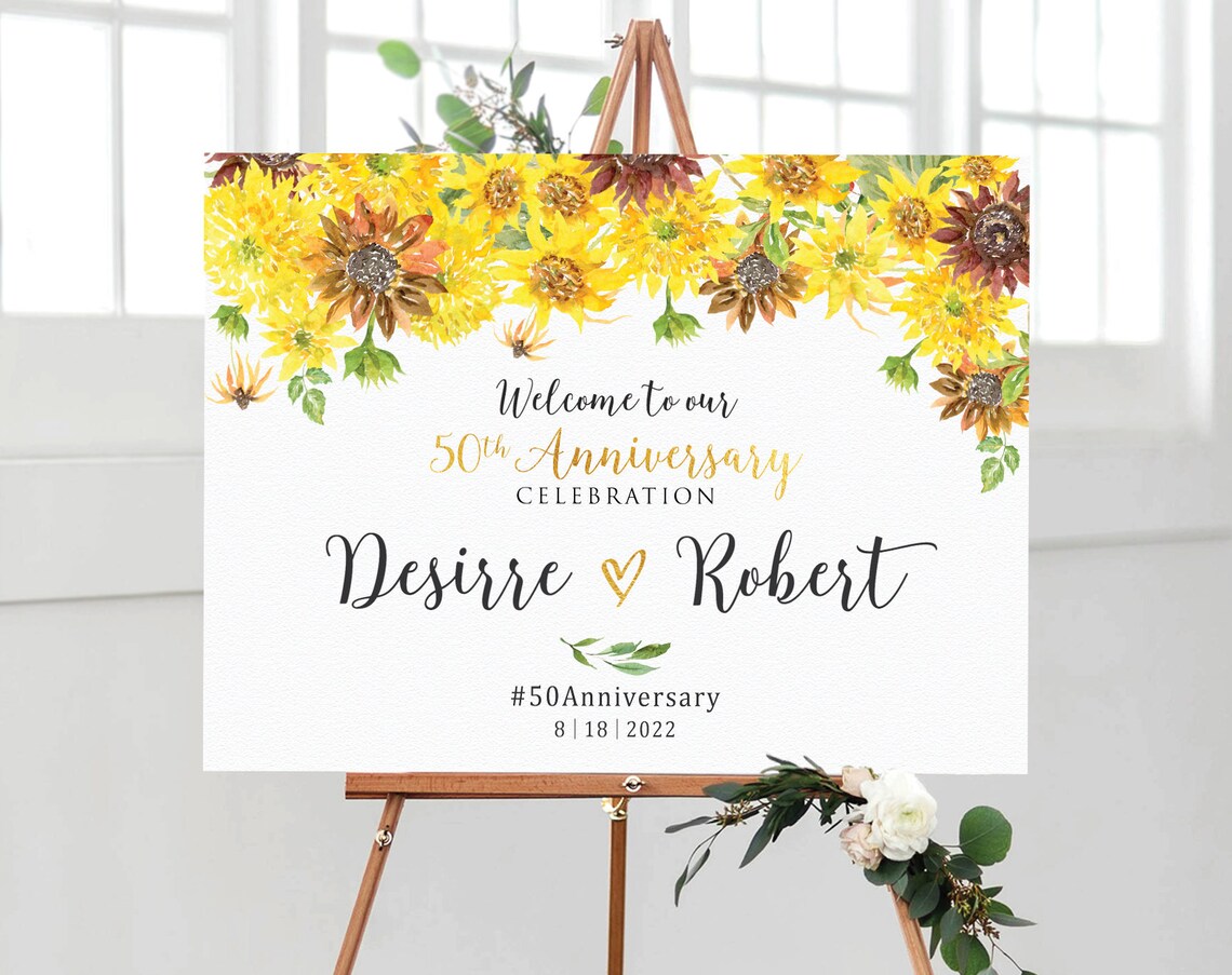 50th Anniversary Poster 50th Anniversary Sign 50th - Etsy