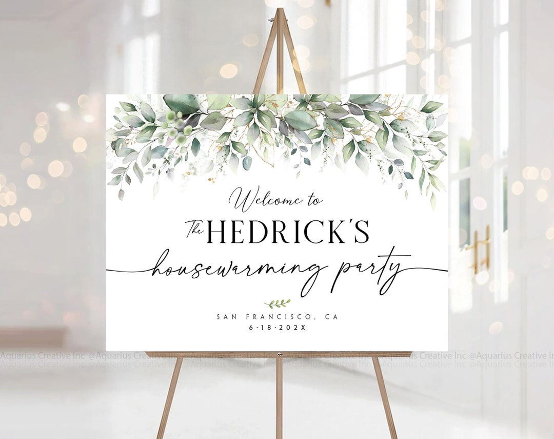 Housewarming Welcome Sign, Housewarming Party Sign, Housewarming Party ...