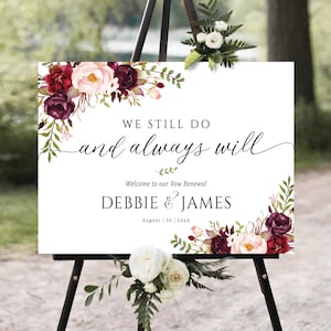 Vow Renewal Decor, We Still Do Sign, Vow Renewal Sign, Anniversary ...