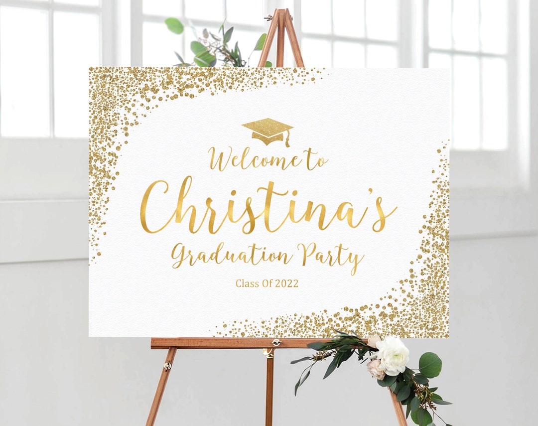 Graduation Welcome Sign, Graduation Sign, Party Graduation Sign ...