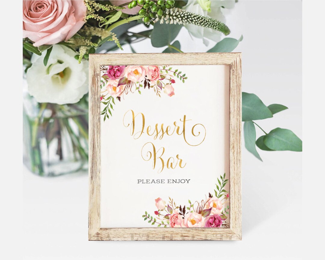 Wedding Dessert Bar Sign, Dessert Table Sign, Dessert Table Decor ...