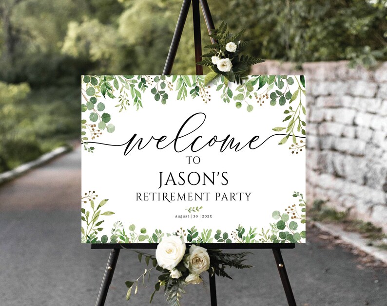 Retirement Party Sign Retirement Welcome Sign Retirement - Etsy