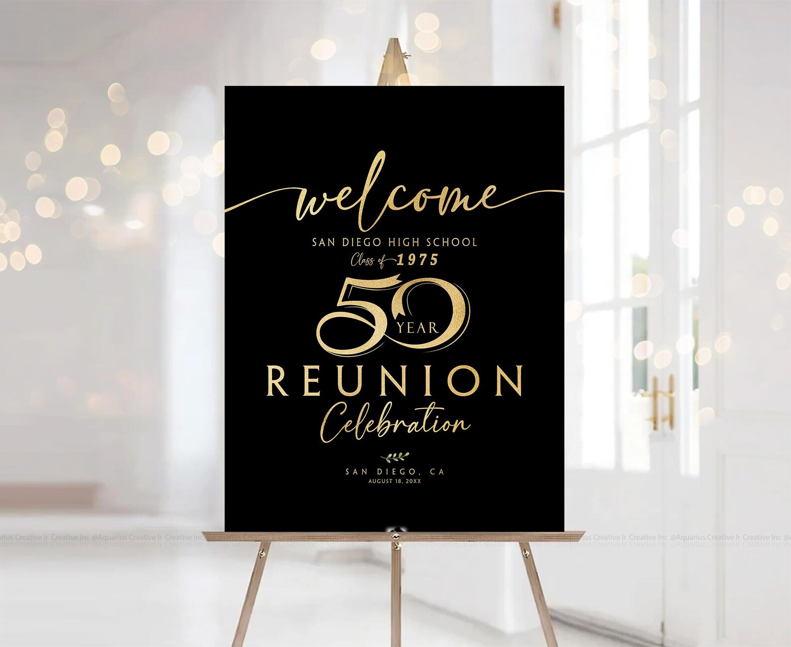Reunion Welcome Sign, Class Reunion Welcome Sign, 50th Class Reunion ...