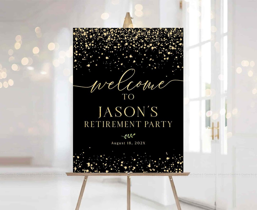 Retirement Party Sign, Retirement Welcome Sign, Retirement Celebration ...