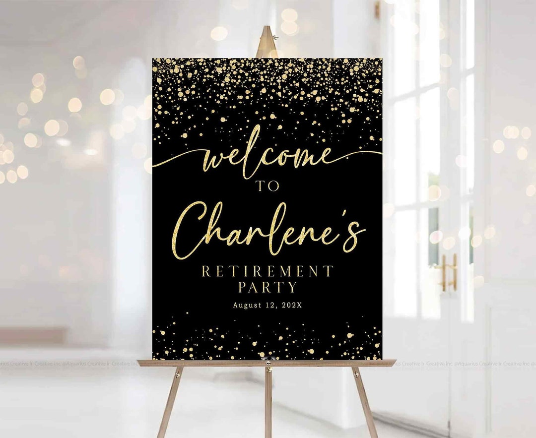 Retirement Party Sign, Retirement Welcome Sign, Retirement Celebration ...