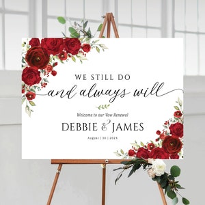 Vow Renewal Decor, We Still Do Sign, Vow Renewal Sign, Anniversary ...