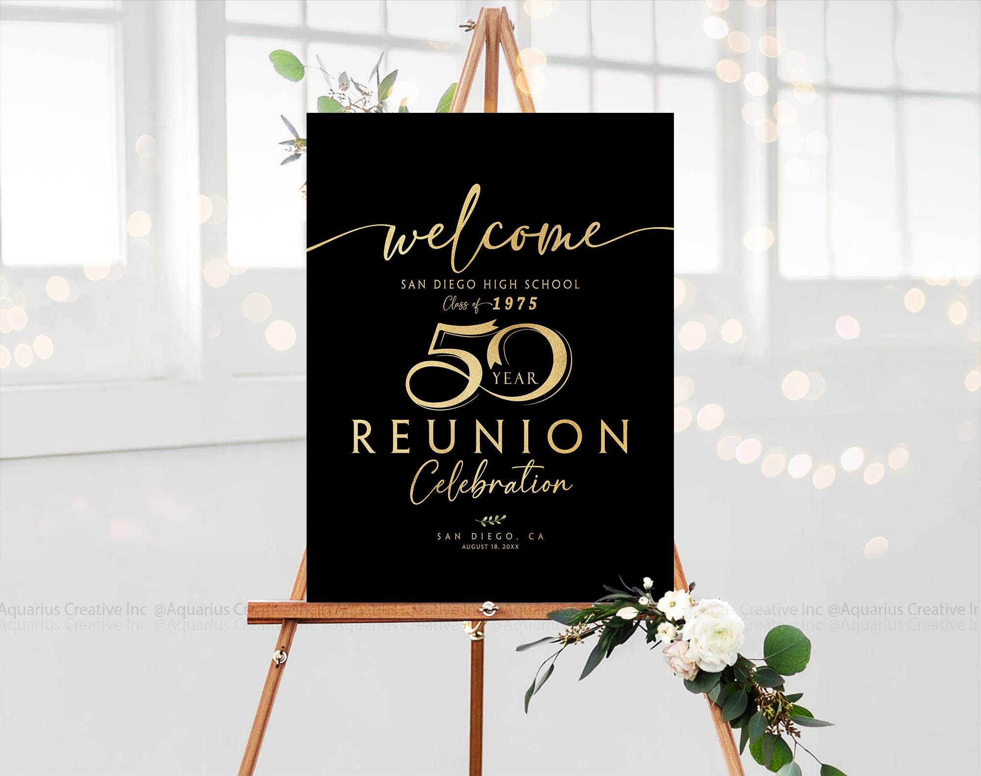 Reunion Welcome Sign, Class Reunion Welcome Sign, 50th Class Reunion ...