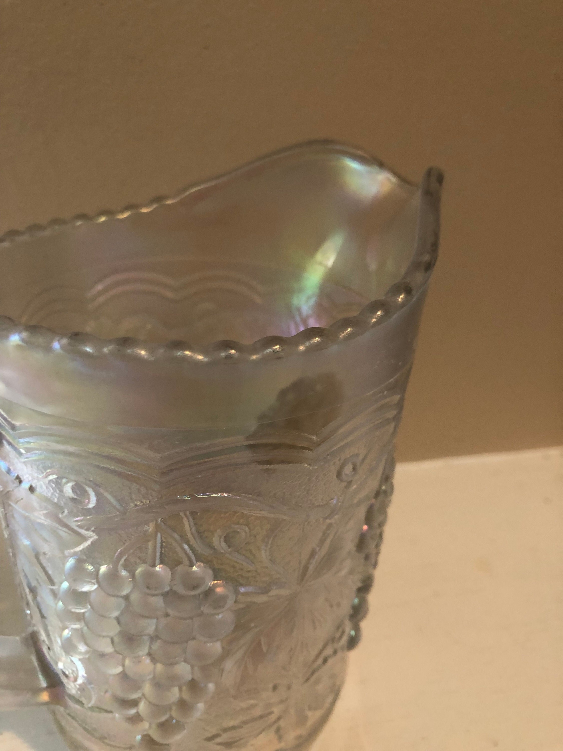 Imperial Glass Vintage Grapes Carnival Opalescence White Depression ...