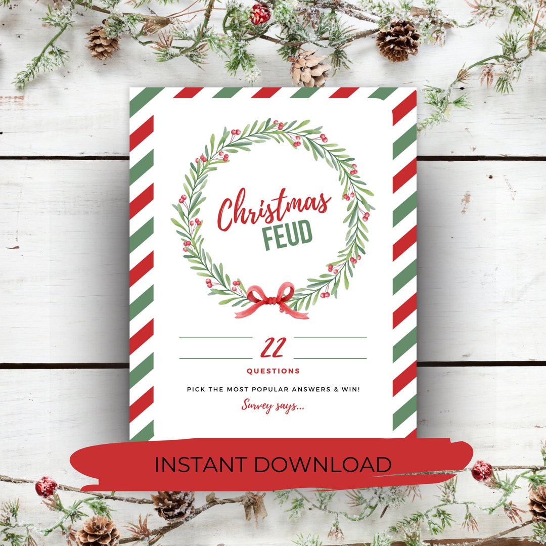 Holiday Family Feud Game, Christmas Family Feud Game, Christmas Trivia ...