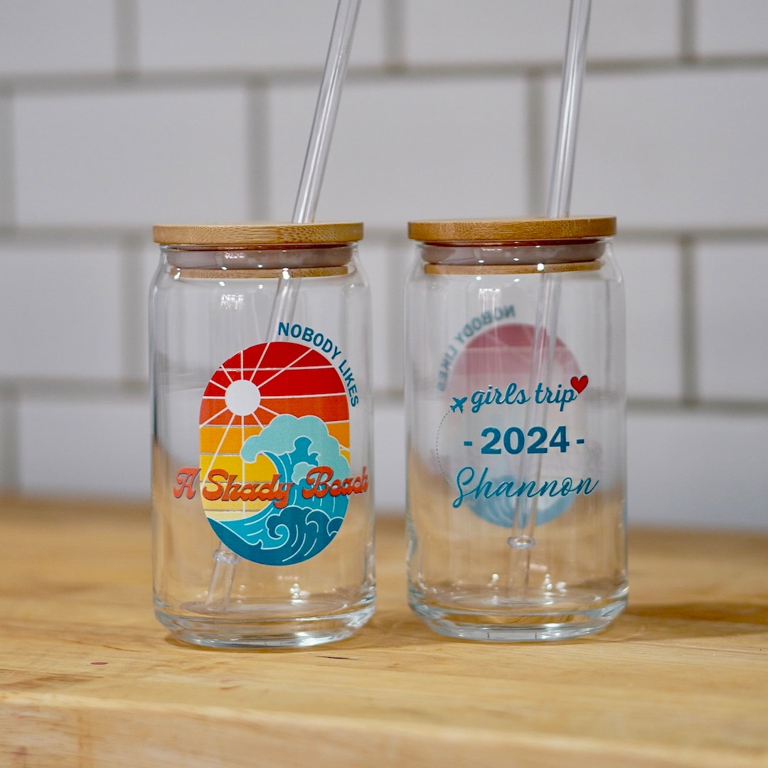 Girls Trip Bachelorette Cups Custom Glassware Beer Can Glass Tumbler ...