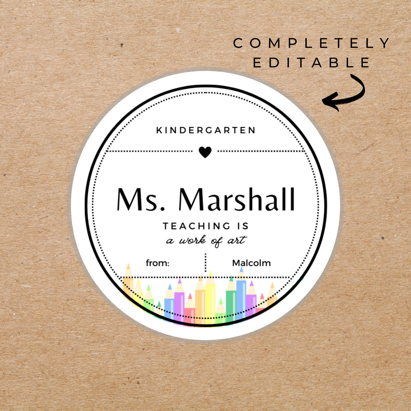 Teacher Appreciation Sticker Template, Teacher Appreciation Gift Box ...