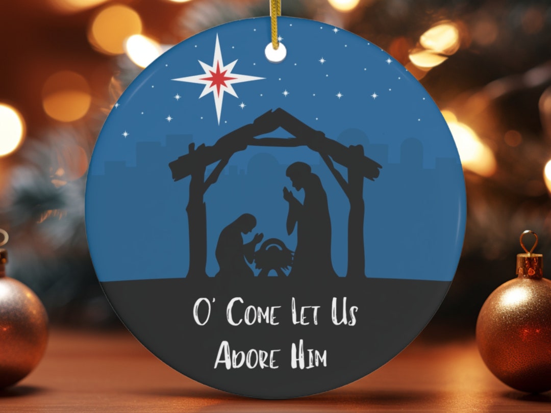 Nativity Ornament, Nativity Gift, Nativity Christmas Ornament, Manger ...