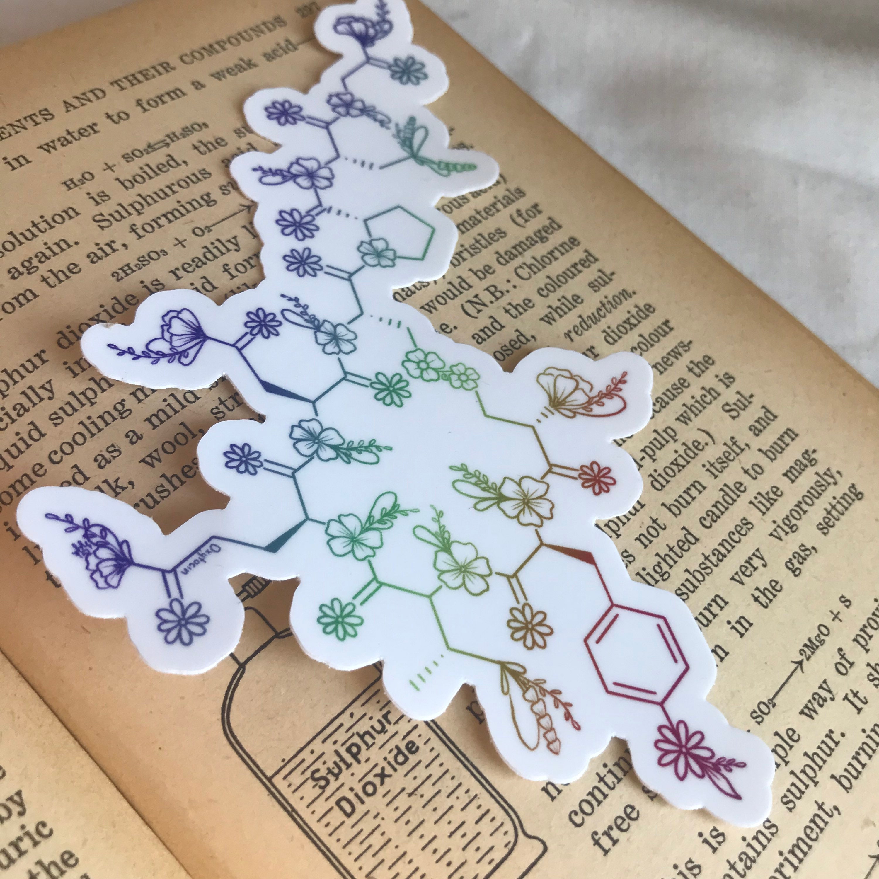 Oxytocin Structure Jumbo Vinyl Sticker Love Chemical Happy - Etsy