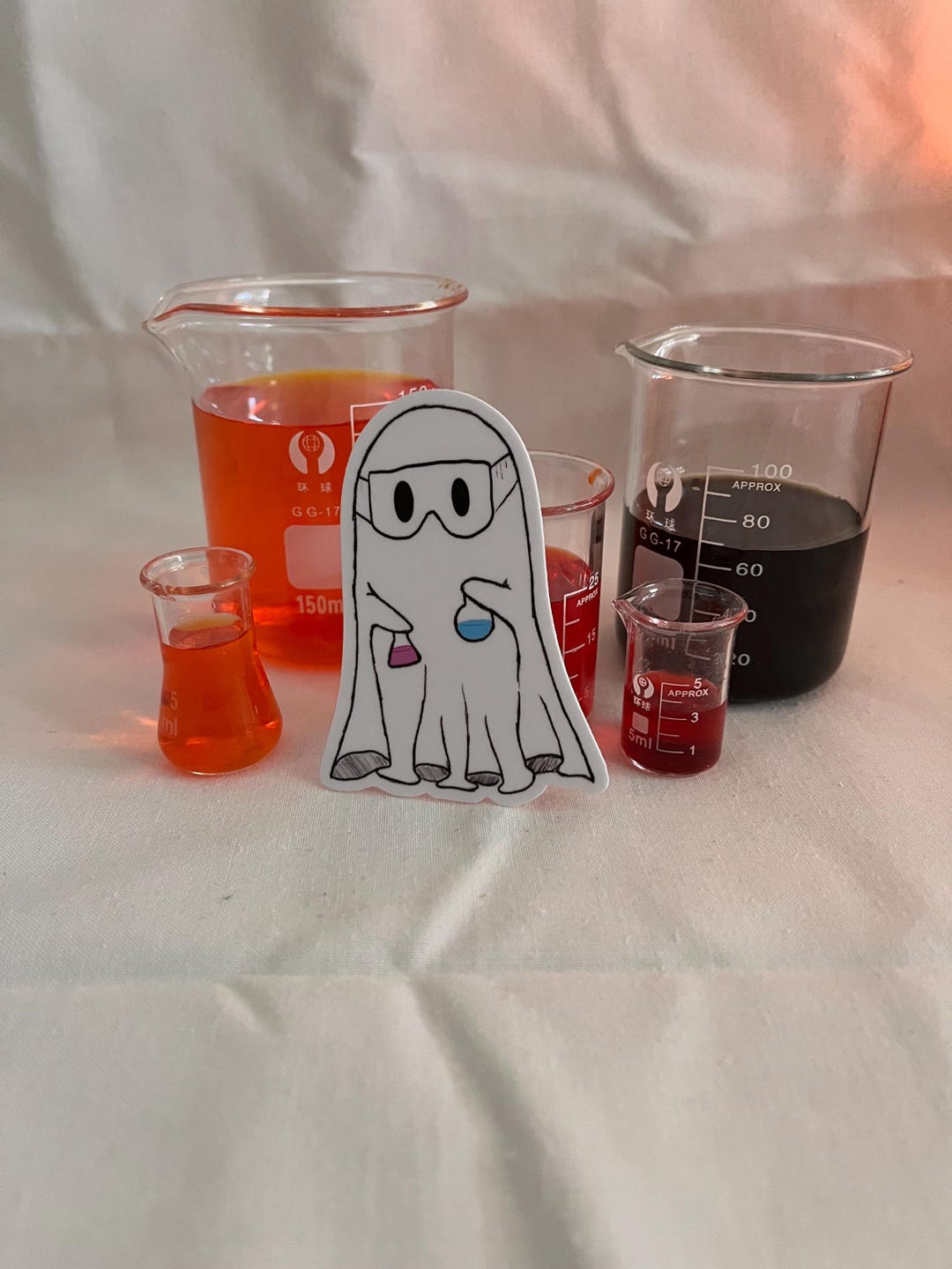 Science Ghost Vinyl Sticker | Chemistry Ghost | Halloween Sticker | Lab ...