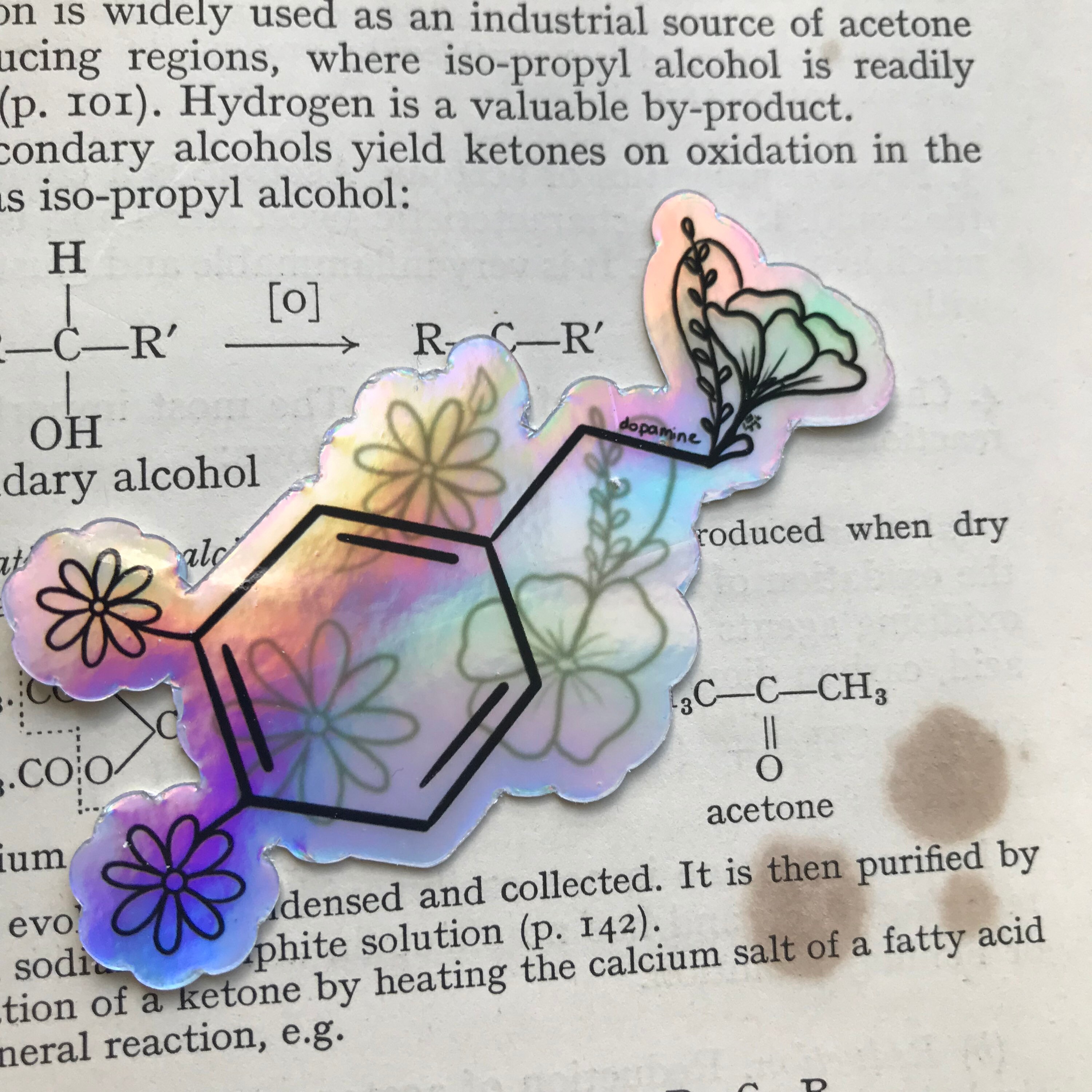 Holographic Dopamine Vinyl Sticker Reward Chemical Happy - Etsy